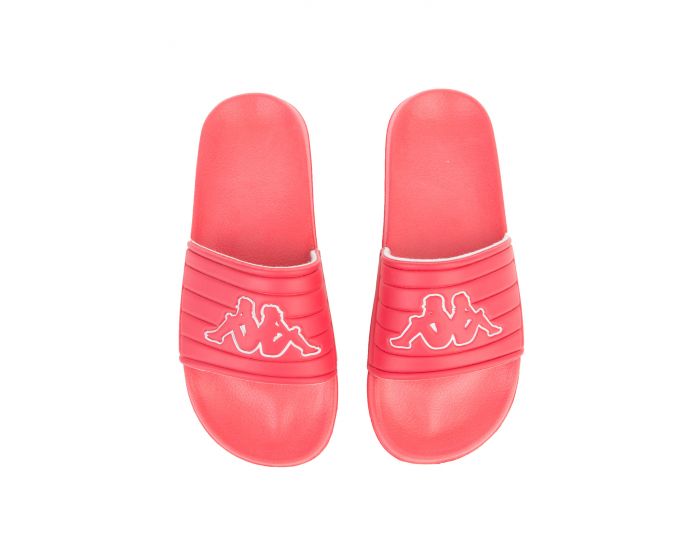 KAPPA The Logo Matese Slides in Red and White 303XS50-912-RED - Shiekh