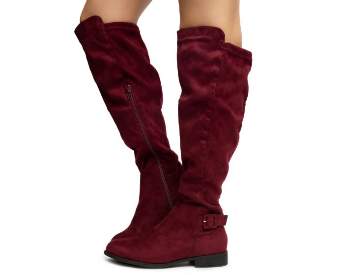 LEGEND FOOTWEAR INC Oksana-171 Knee-High Boots OKSANA-171A-BURG - Shiekh