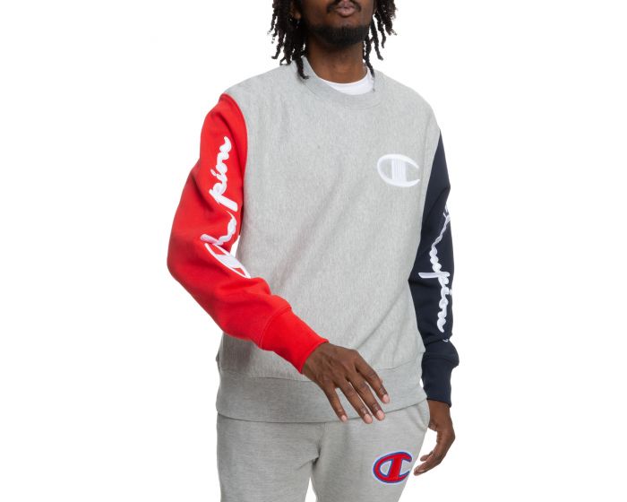 CHAMPION Reverse Weave Colorblock Crew S05105511468+D - Shiekh