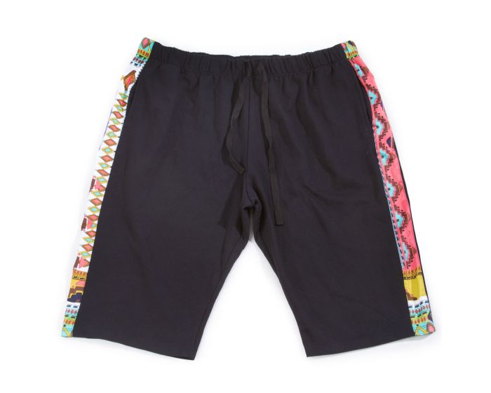 FLAUCY INC Tribal Trimmed Shorts 3 POCKET SHORT/GRAFFITI - Shiekh