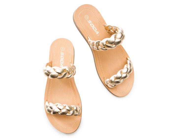FORTUNE DYNAMICS Joyful-S Flat Sandals FD JOYFUL-S-GLD - Shiekh
