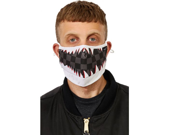 REASON Damiere Bite Face Mask FM-14BLKCHK - Shiekh