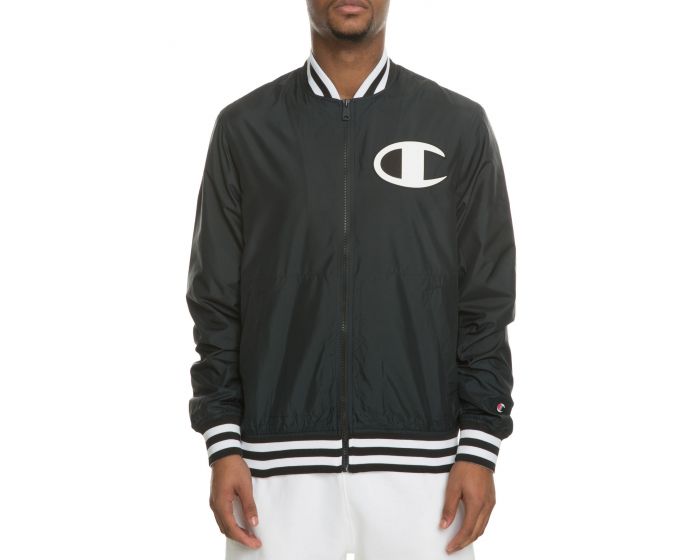 CHAMPION The Satin Baseball Letterman Jacket in Black V1941-549745-003 ...