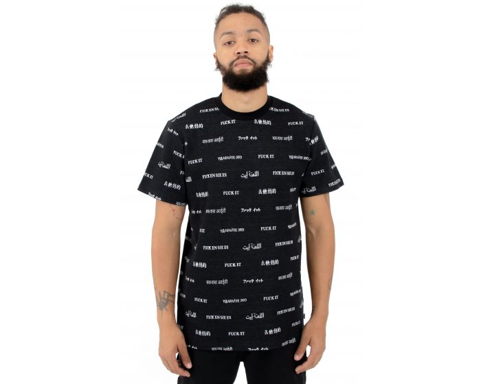 HUF The Translation Jacquard Verbiage Tee in KN00062-BLK - Shiekh