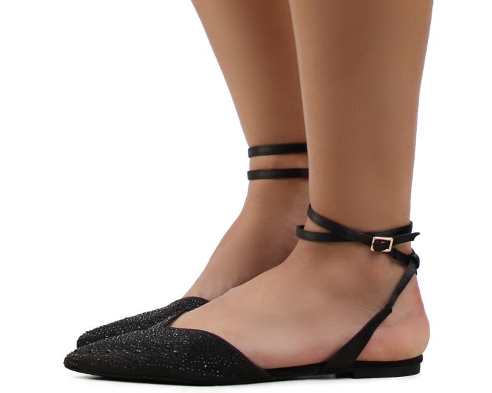 Liliana Ivy 68 Pointy Toe Flat Ivy 68 Blk Shiekh