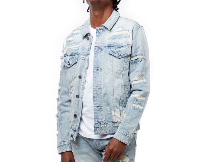 SMOKE RISE Julius Denim Jacket JJ20133-CASCBL - Shiekh