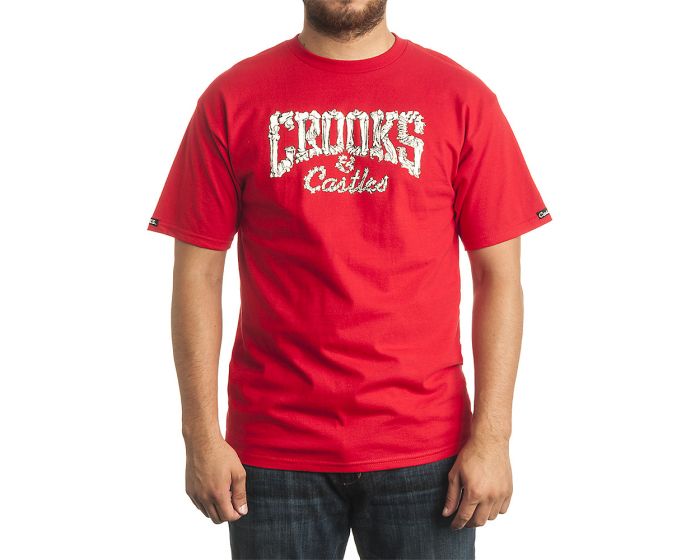 CROOKS & CASTLES Red Inked Core Logo I1540704/R - Shiekh