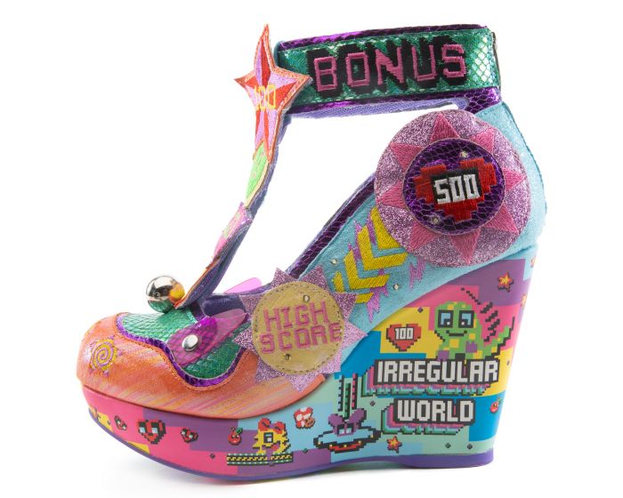 IRREGULAR CHOICE High Score Wedges 4529-01A-GRN - Shiekh