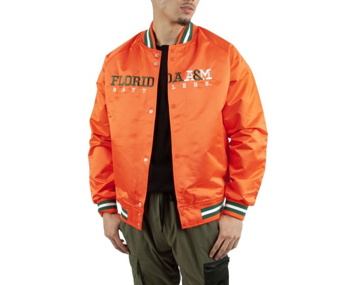 MITCHELL AND NESS FAMU Satin Varsity Jacket STJKSC19071-FAMORAN - Shiekh