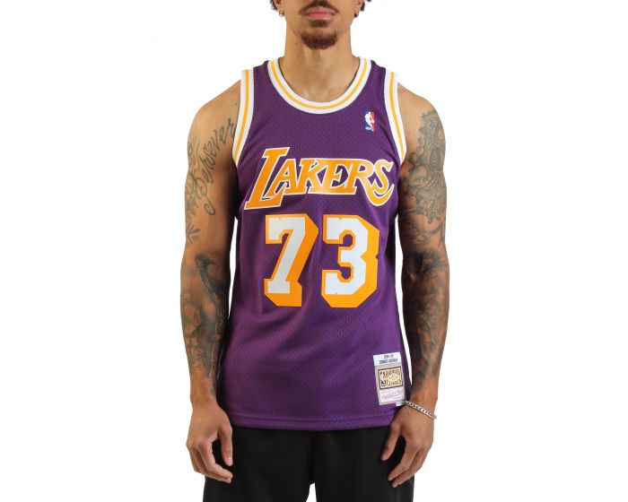 MITCHELL AND NESS NBA Los Angeles Lakers Dennis Rodman #73 '98-'99 Road ...