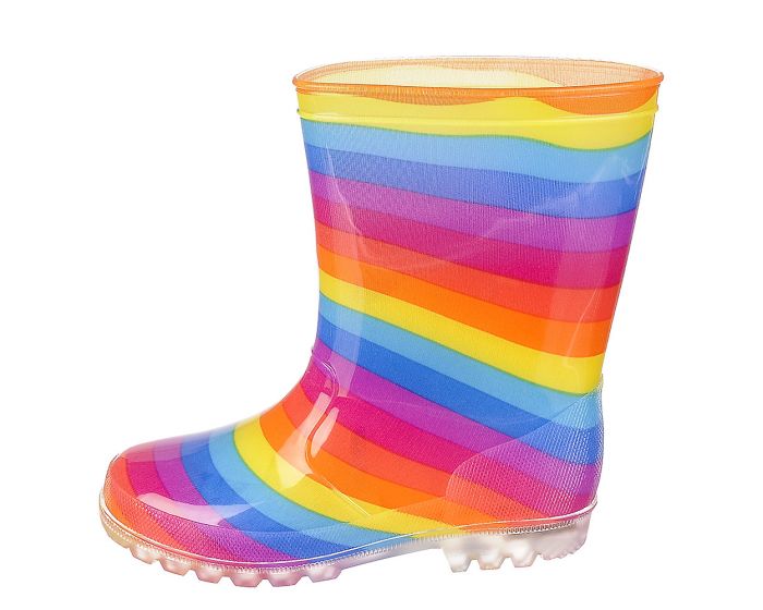 Kids Light-Up Rain Boot Light Rainbow