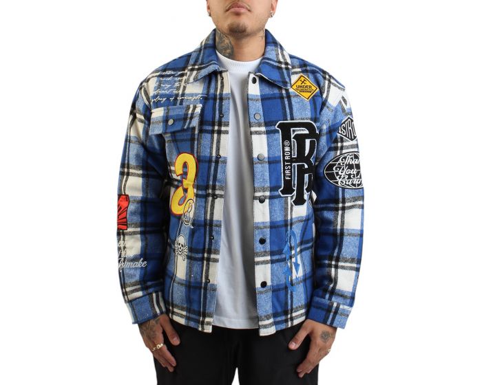FIRST ROW REUP Plaid Jacket FRJ2061-WBL - Shiekh