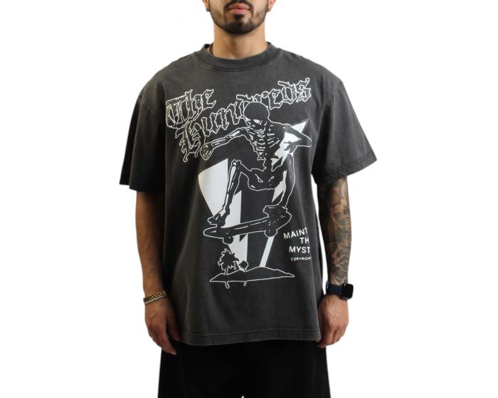 THE HUNDREDS Skull Mountain T-Shirt T25P101009WBLK - Shiekh
