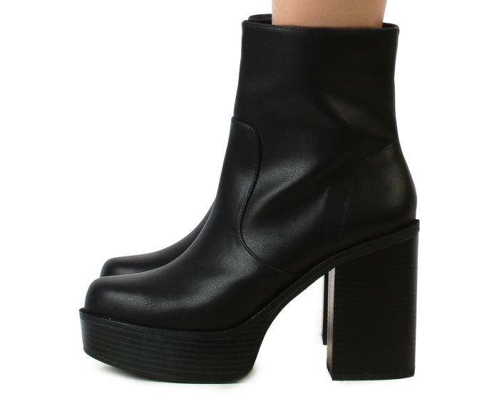 FORTUNE DYNAMICS Kedge- Platform Heel Boot FD KEDGE-S-BLK - Shiekh