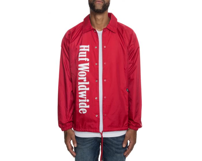 HUF The Huf Country Coaches Jacket in JK00085-RED - Shiekh