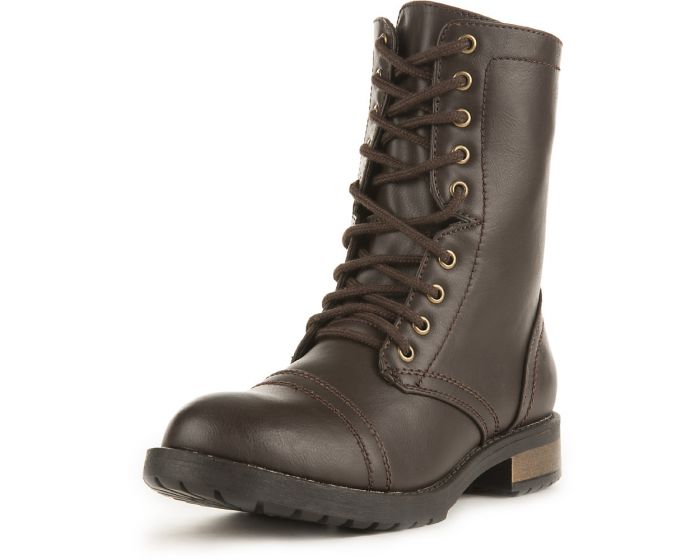 YOKI SHOES Women's Combat Boot Pk-15 PK-15/BROWN - Shiekh