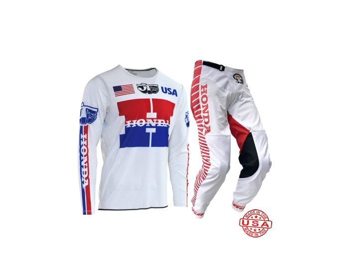 JT RACING MX Gear Combo: Honda Team USA 1981 Jersey and Moto Pants JTR ...