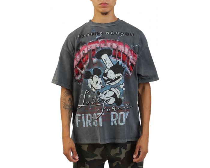 FIRST ROW The End V2 Graphic T-Shirt FRT3118-GRY - Shiekh