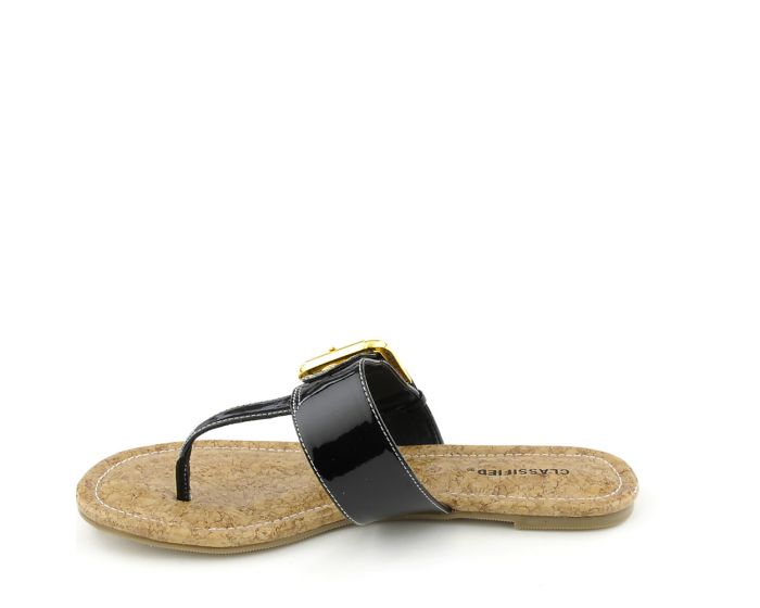 CITY CLASSIFIED Sachi-S Thong Sandal FD SACHI-S/BLACK - Shiekh