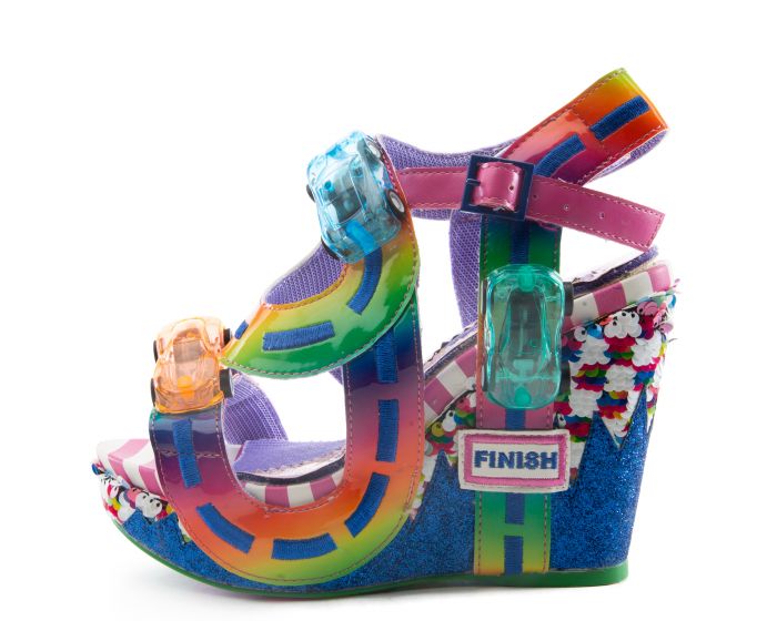 IRREGULAR CHOICE Spaghetti Junction Wedges 4368-15A-RNBW - Shiekh