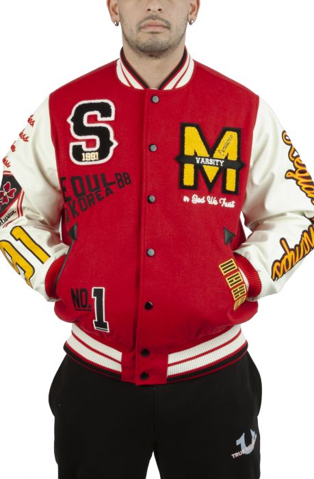 SMOKE RISE All State Varsity Jacket WW22699-RED - Shiekh