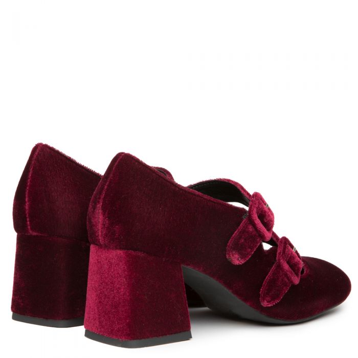 JEFFREY CAMPBELL Bickle Velvet Heels BICKLE WINE - Shiekh