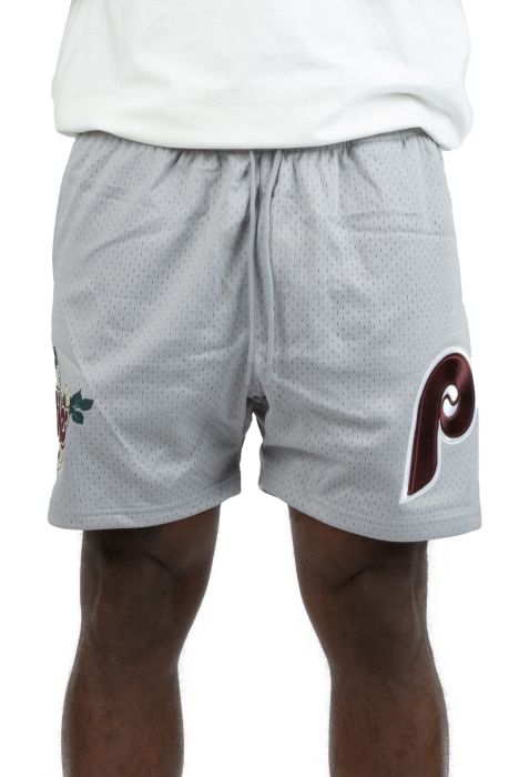 PRO STANDARD Phillies Roses Mesh Shorts LPH335642-GRY - Shiekh