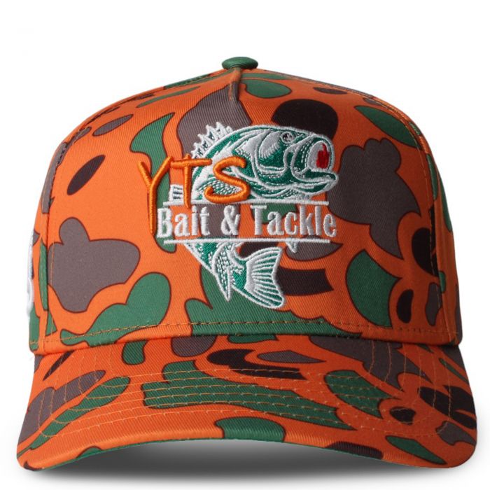 YOUR TEAM SUCKS Bait and Tackle Foam Trucker Hat YTS893-ORGCAMO - Shiekh