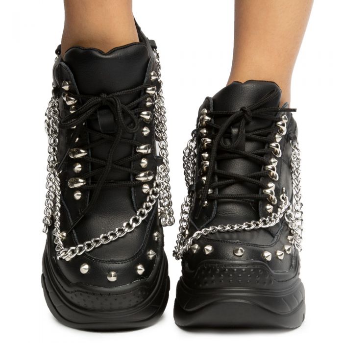 ANTHONY WANG Space Candy Platform Sneakers with Studs SPACE CANDY-BLACK ...