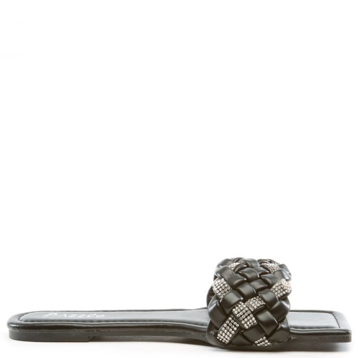 SHIEKH Frenzy-03 Squared Toe Sandals FRENZY-03-BLK - Shiekh