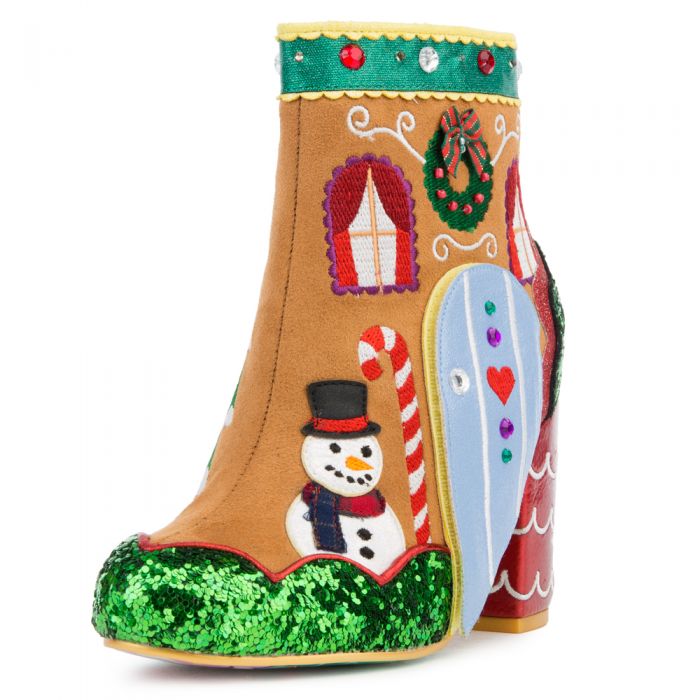 IRREGULAR CHOICE Women's Gingerbread House Ankle Boots 4404-06A - Shiekh