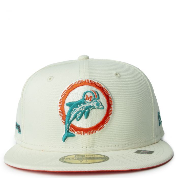 NEW ERA CAPS Miami Dolphins Chrome 59FIFTY Fitted Hat 70715940 - Shiekh
