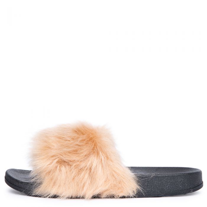 CAPE ROBBIN Moira-5 Women's Slides MOIRA-5/BEIGE - Shiekh