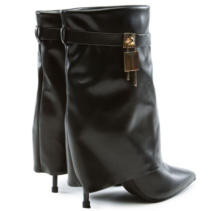 LILIANA Banks-6 Drape Over Heel Boot BANKS-6-BLK - Shiekh