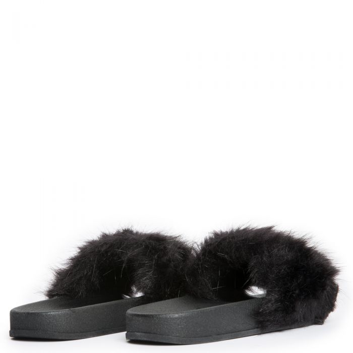 CAPE ROBBIN Moira-5 Slides MOIRA-5/BLACK - Shiekh