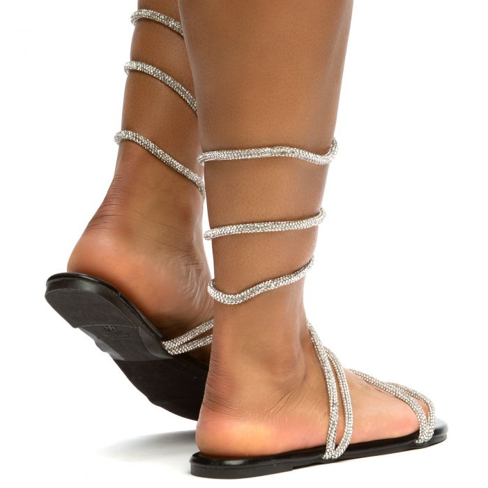 LILIANA Jagger-110 Wrap Around Sandals JAGGER-110-BLK - Shiekh