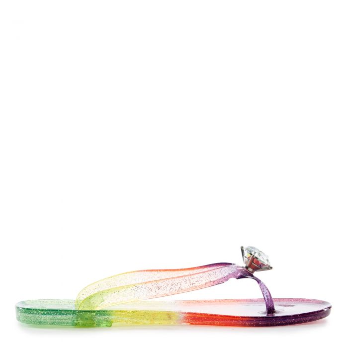 LILIANA Jelli-69 Diamond Flip Flops JELLI-69-MULTI - Shiekh
