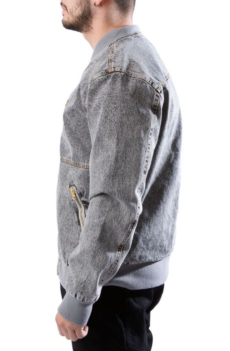 LRG Tree Denim Bomber Jacket L0Z0MJMXX-GR98 - Shiekh