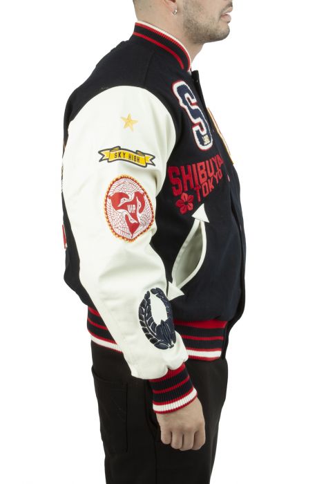 SMOKE RISE All State Varsity Jacket WW22699-NAVY - Shiekh