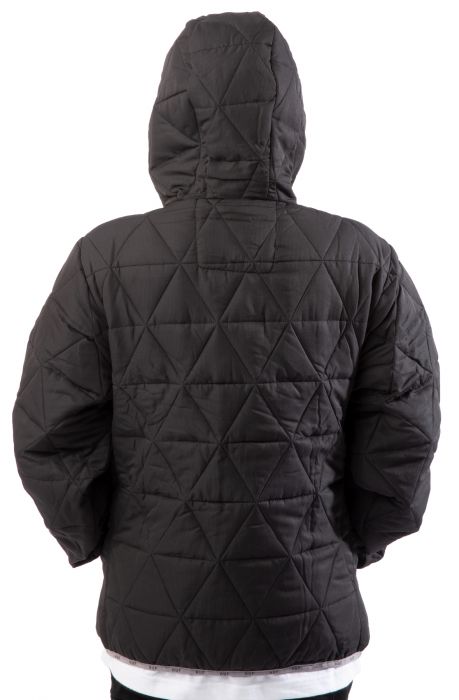 HUF Polygon Quilted Jacket JK00312-BLK - Shiekh