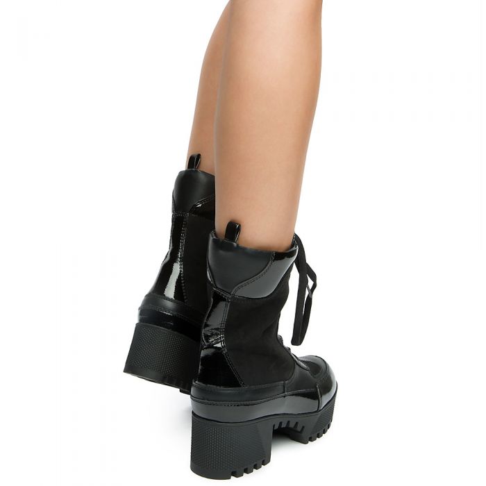 BAMBOO Women's Powerful-06s Combat boots JPM POWERFUL-06S BLKFS - Shiekh