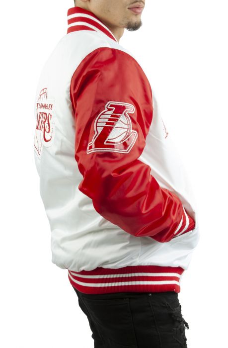 STARTER Los Angeles Lakers White Red Jacket LS230572-LLK - Shiekh