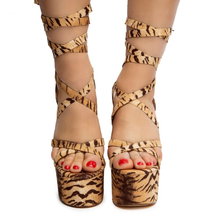 LILIANA Dorola-6 Platform Heels DOROLA-6-TIGE - Shiekh