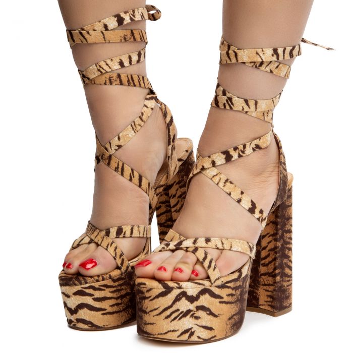 LILIANA Dorola-6 Platform Heels DOROLA-6-TIGE - Shiekh