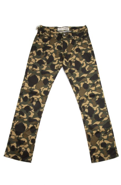 RUSTIC DIME Slim Fit Denim Camo Pants PK210BC CAMO - Shiekh