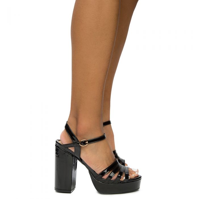 BAMBOO Current-12s Platform Heels JPM CURRENT-12S BLKPT - Shiekh