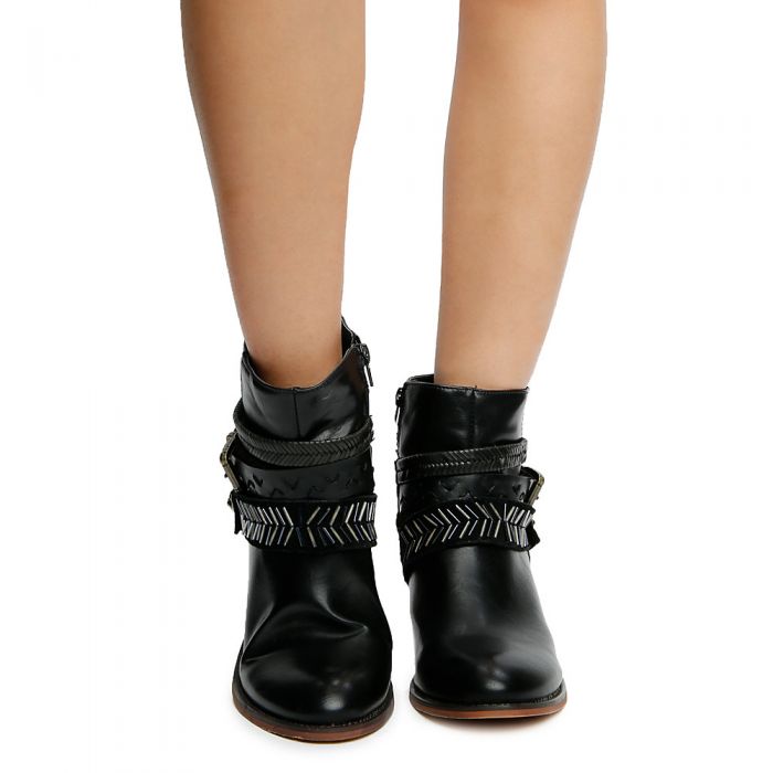 FORTUNE DYNAMICS Debra-21Booties DEBRA-21/BLACK - Shiekh