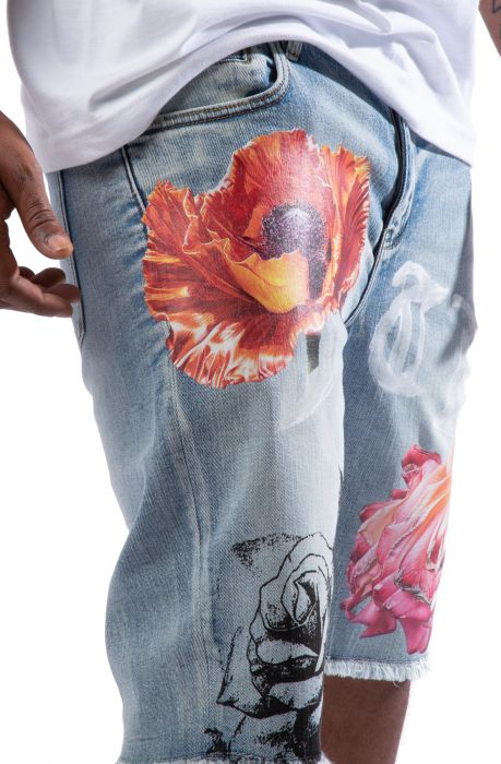 EMBELLISH Jagger Denim Shorts EMBSP221-146BLU - Shiekh