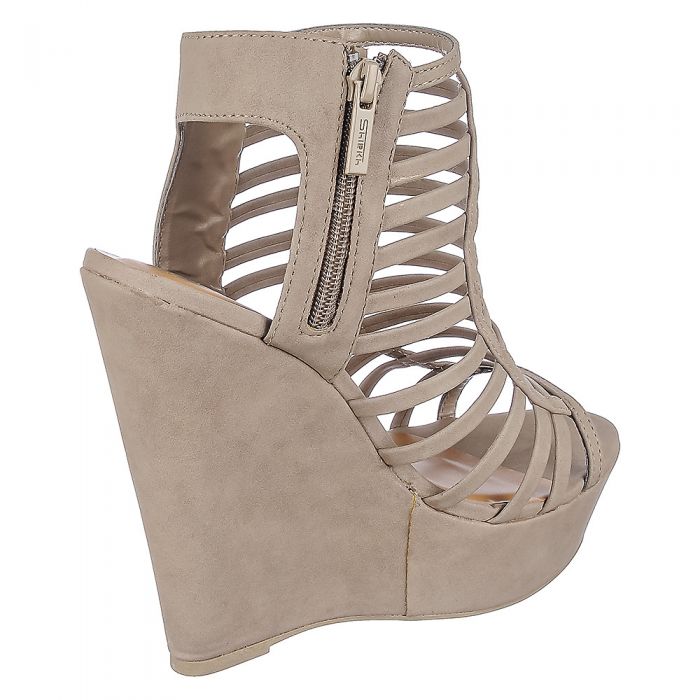 SODA TAUPE PLATFORM WEDGE FD EUPHONY-S/TAUPE - Shiekh
