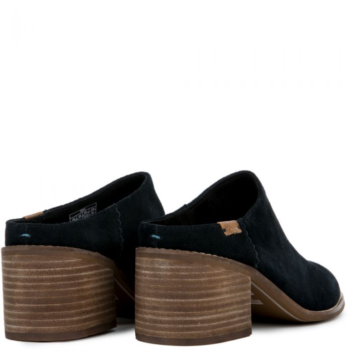 TOMS Toms Women's Leila Black Suede Heel Mule 10010912 - Shiekh